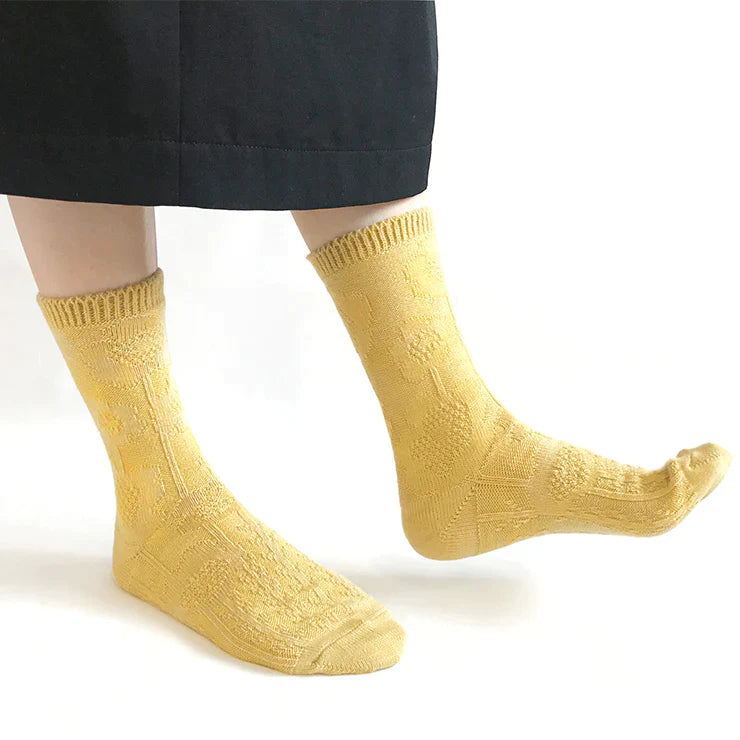 【andè 】Hana Yellow relief socks – MMW Concept